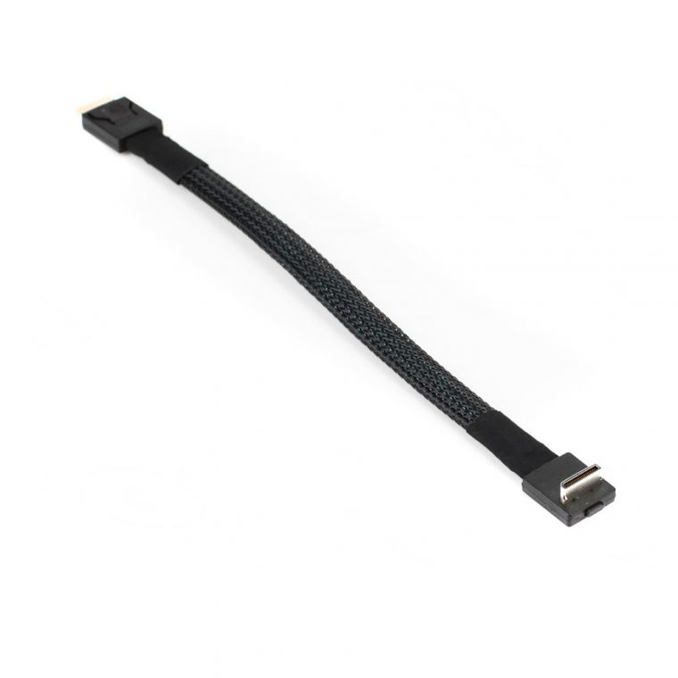 500mm right angle-right angle 4i 34AWG PCIe Gen4 OCuLink Cable Assembly ...