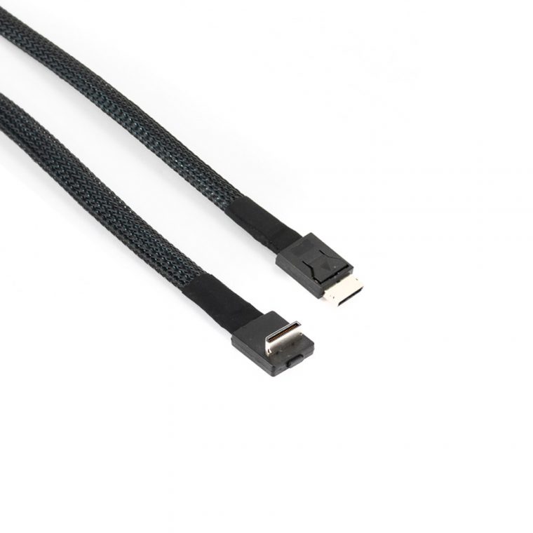 1m straight-right angle 4i 32AWG PCIe Gen4 OCuLink Cable Assembly ...