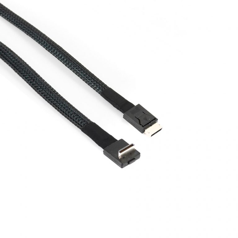 500mm straight-right angle 4i 32AWG PCIe Gen4 OCuLink Cable Assembly ...